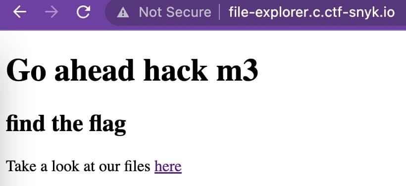 Fetch the Flag CTF 2022 writeup: File Explorer | Snyk