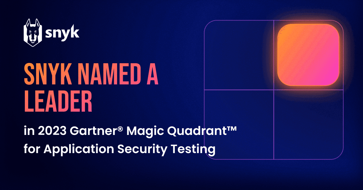 Snyk Named a Leader in 2023 Gartner® Magic Quadrant™ for Application ...